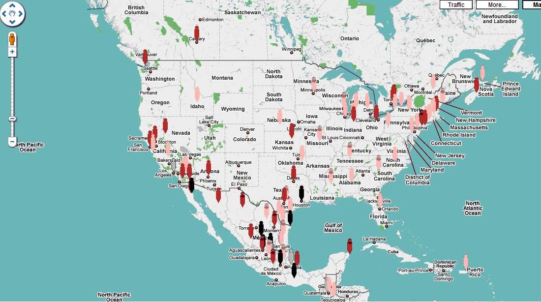 A map to help you track the Swine Flu Outbreak!