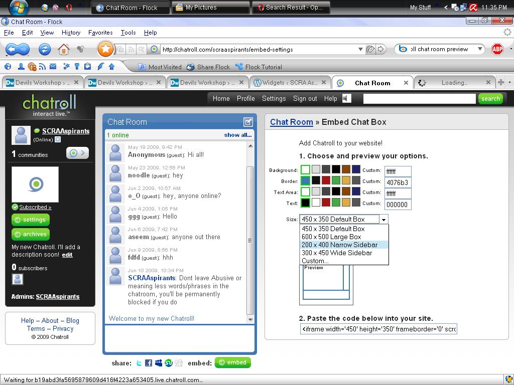 How to add a Chat Room to your Wordpress hosted Blog/Website as a Widget?
