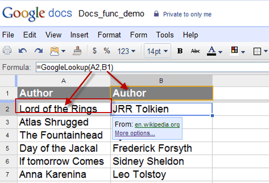 Use Google Search To Lookup Stuff In Spreadsheets In Docs