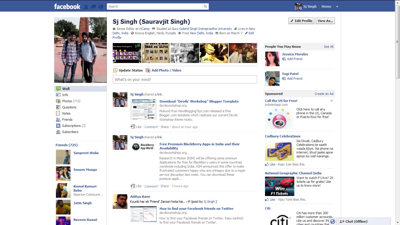 Facebook Design 2004-2011 [Screenshots]