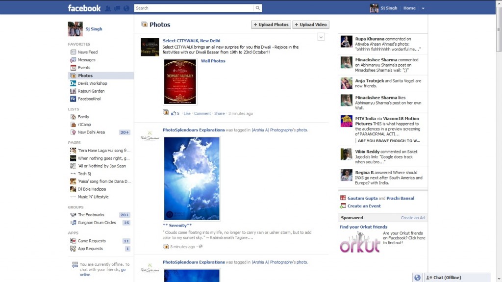 Facebook Design 2004-2011 [Screenshots]