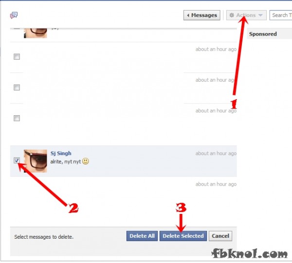 All about deleting messages from your Facebook inbox