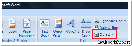 How to embed Excel Worksheet in Microsoft Word
